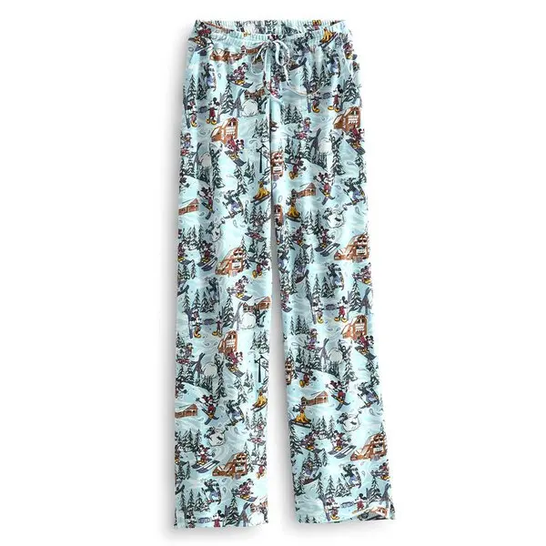 VERA BRADLEY Disney Pajama Pants In Ski Weekend Mickey And Friends - Blue