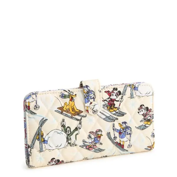 VERA BRADLEY Disney Tab Wallet In Downhill Skiing Mickey And Friends - White