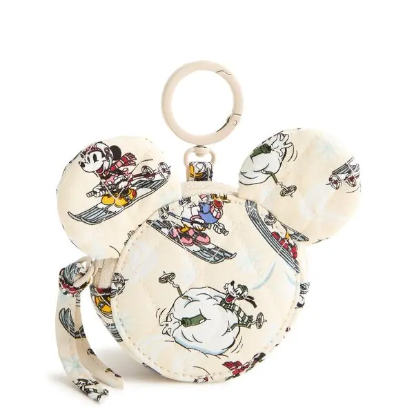 VERA BRADLEY Disney Mickey Mouse Zip Bag Charm Keychain - White