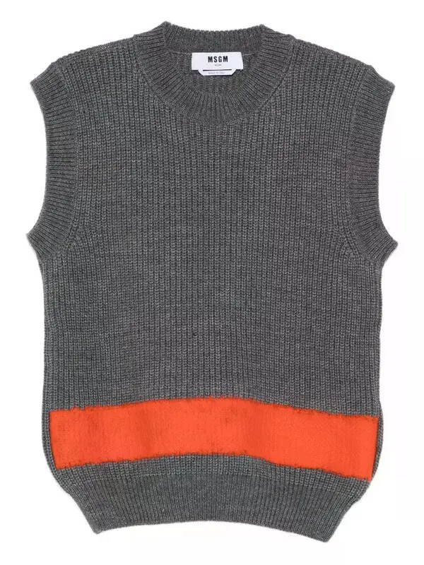 MSGM Stripe-detail Vest