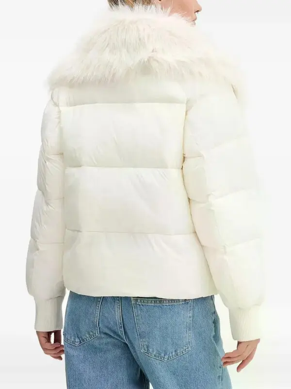 Hugo Boss Fur-collar Puffer Jacket - White