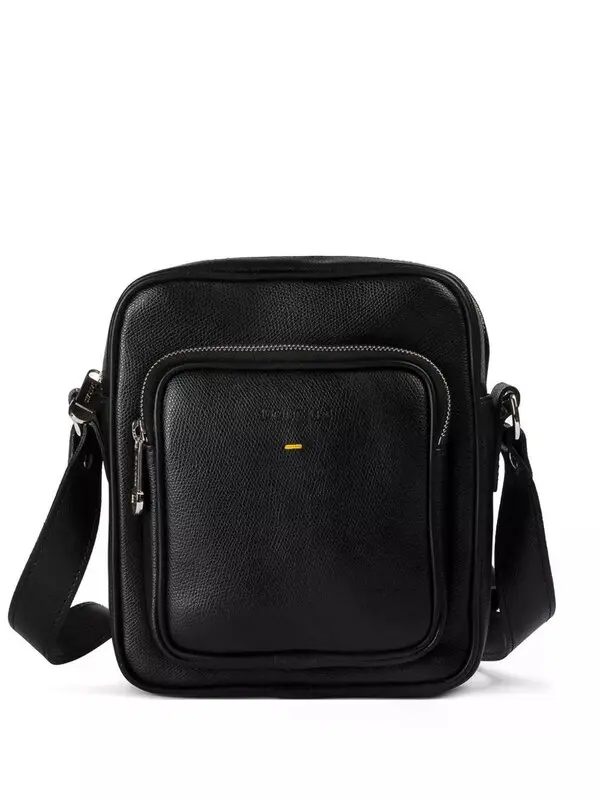 DOUCAL'S Palmellato Leather Crossbody Bag - Black
