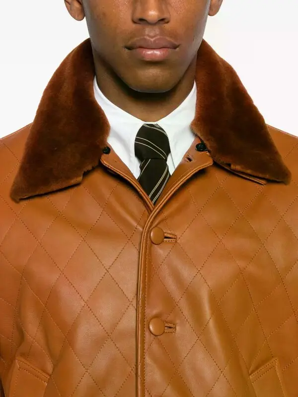 ERNEST W. BAKER Quilted Leather Jacket