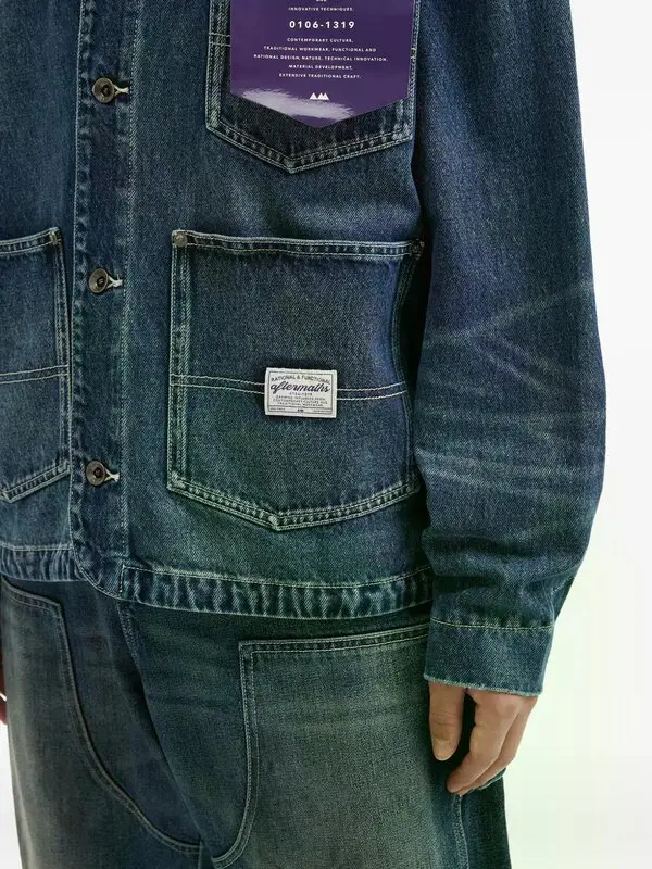 AFTERMATHS Corduroy-collar Denim Trucker Jacket