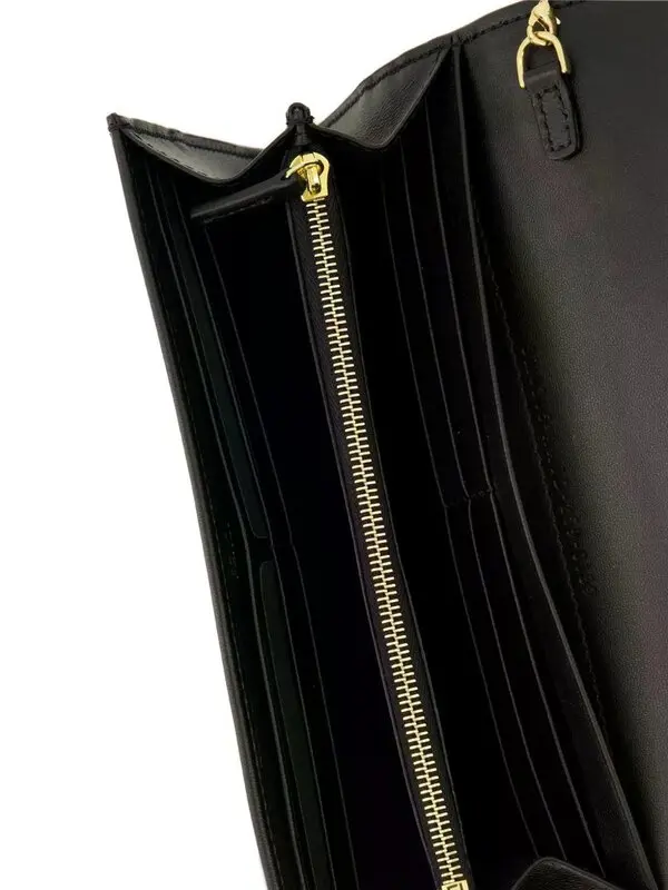 Fendi Embossed Baguette Clutch With Chain Strap