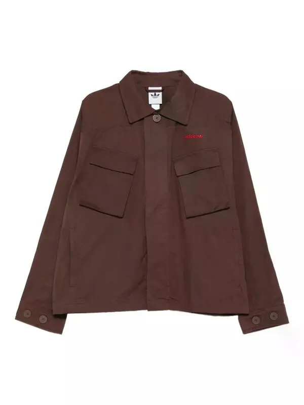 Adidas Logo-embroidered Shirt Jacket