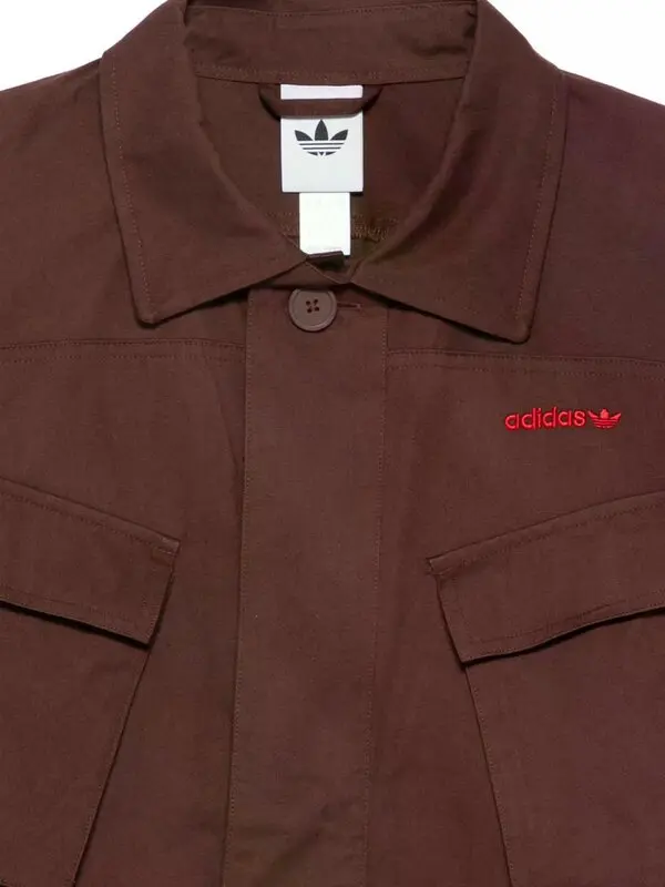 Adidas Logo-embroidered Shirt Jacket