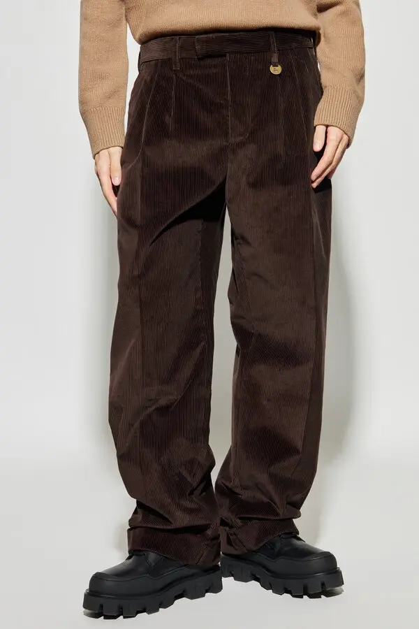 Burberry Corduroy Pleated Trousers