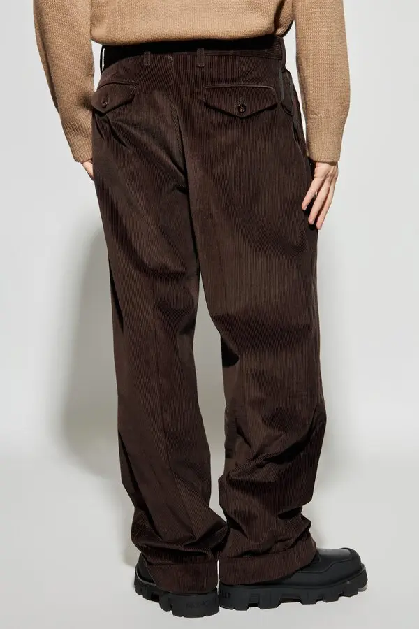 Burberry Corduroy Pleated Trousers