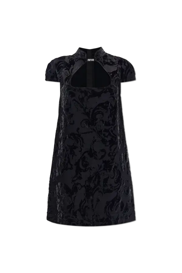 Versace Velvet Pattern Mini Dress