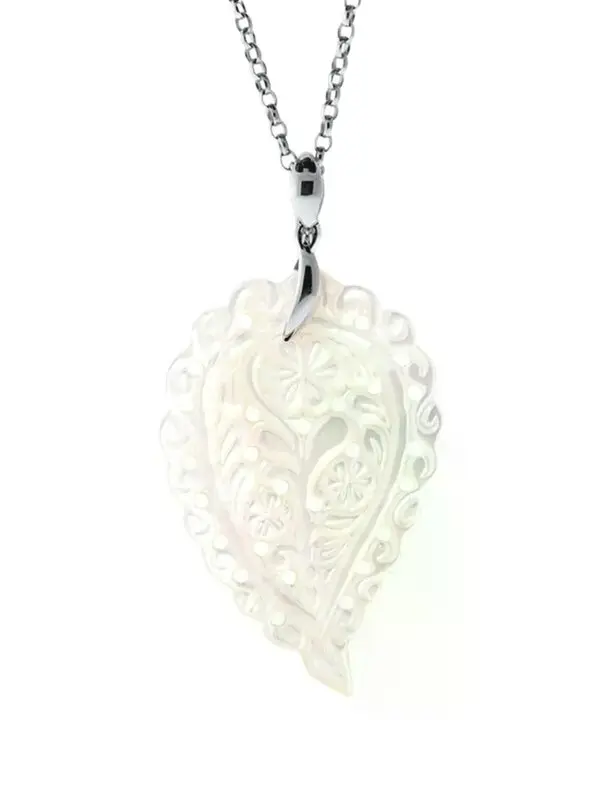 Tamara Comolli 18k White Gold Mother Of Pearl Pendant Necklace - Silver