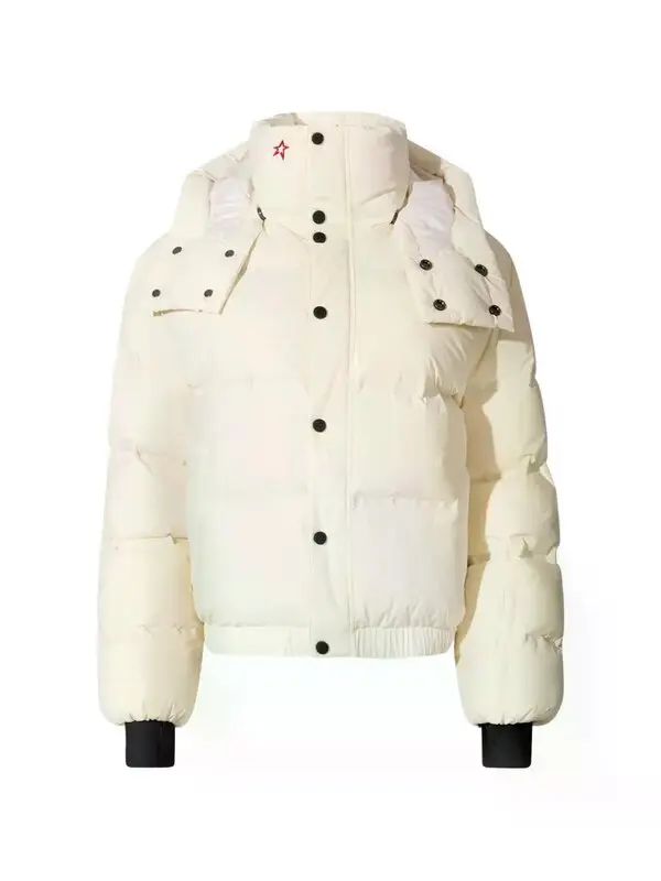 Perfect Moment Hooded Puffer Jacket With Star And Logo Detail