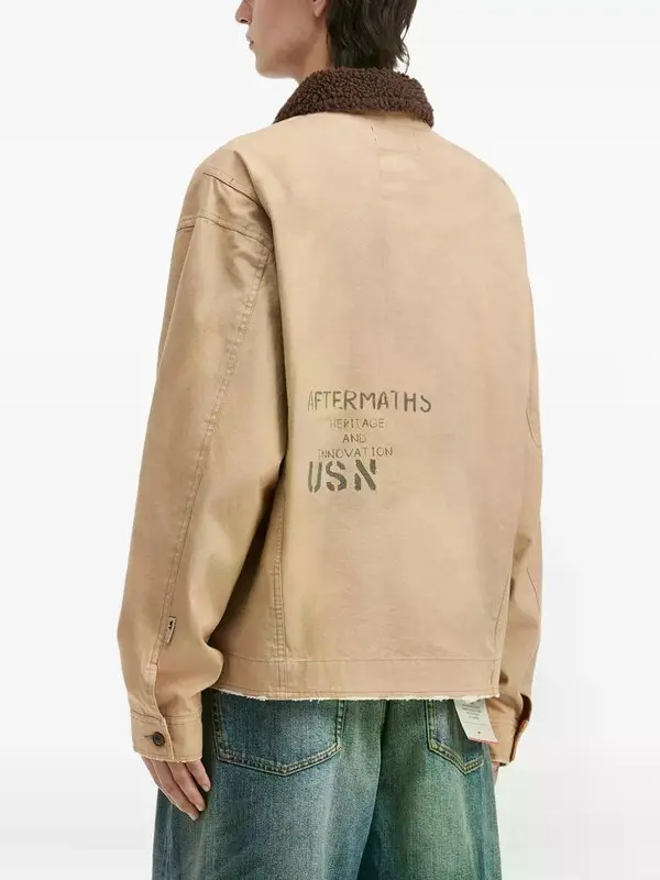 AFTERMATHS Logo-print Shirt Jacket