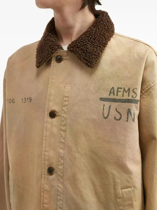 AFTERMATHS Logo-print Shirt Jacket