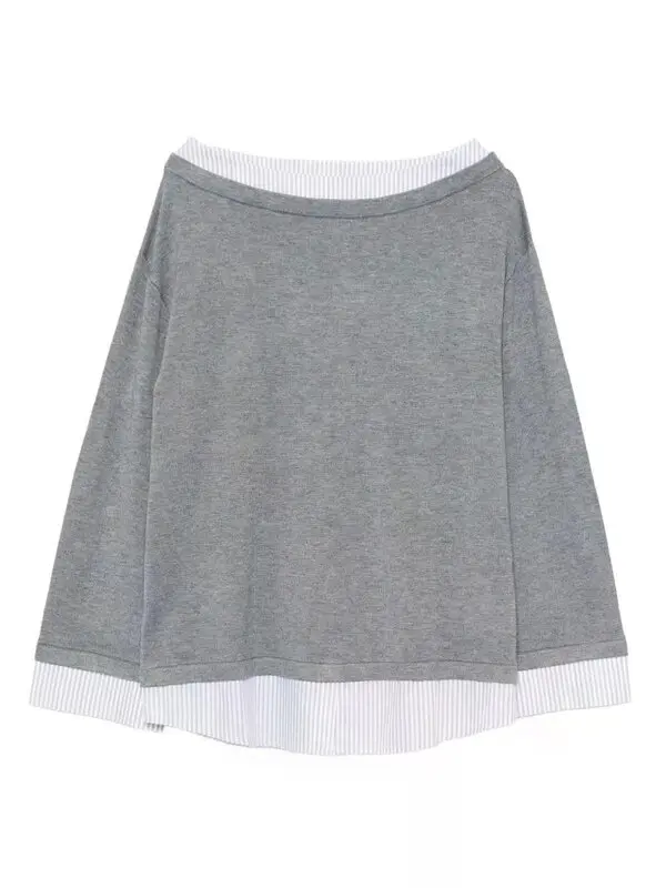TOUT A COUP Layered Top - Grey