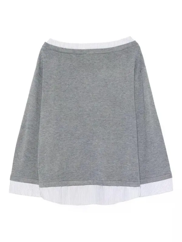 TOUT A COUP Layered Top - Grey