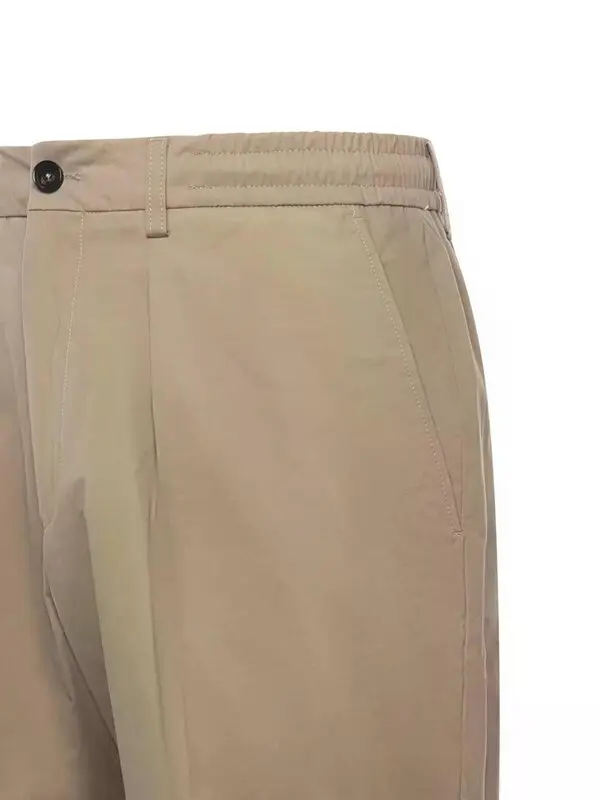 BE ABLE Pleated Cotton Shorts - Neutrals