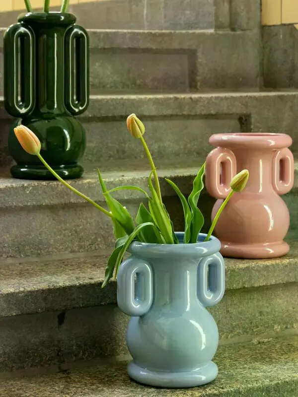 &K AMSTERDAM Amphora Handles Vase
