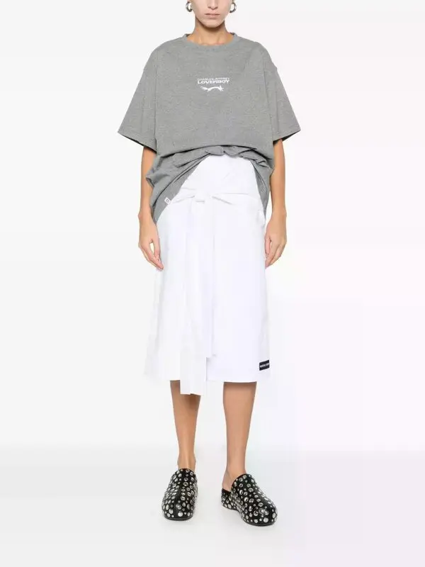 CHARLES JEFFREY Logo-embroidered T-shirt
