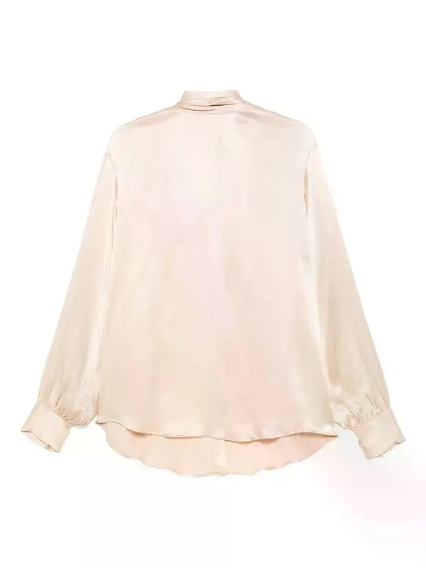 SOLOTRE Satin-finish Button-down Shirt
