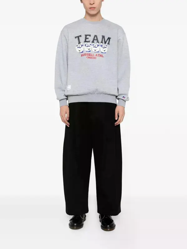CHOCOOLATE X Russell Athletic Graphic-print Sweatshirt - Grey