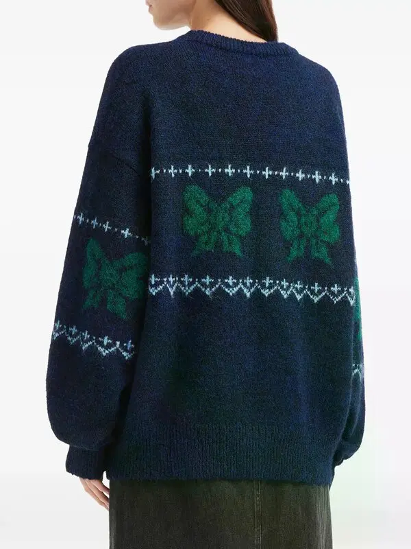MINI CREAM Intarsia Knit Sweater