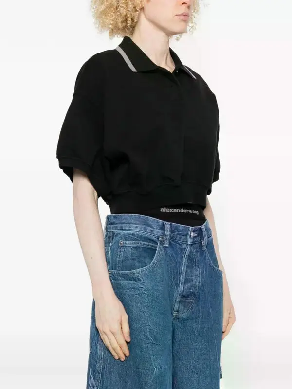 Alexander Wang Cropped Polo Top