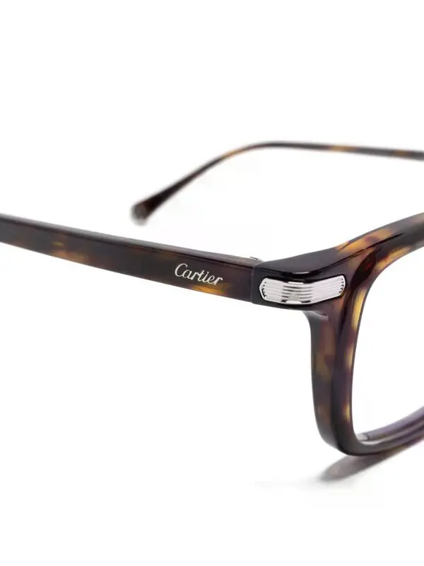 Cartier Rectangle-frame Glasses - Brown