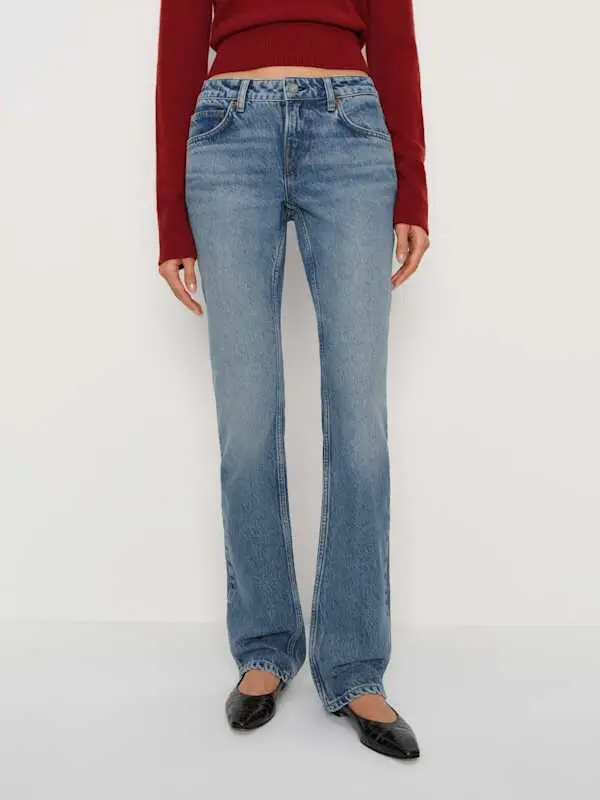 REFORMATION Jade Low Rise Slim Leg Jeans