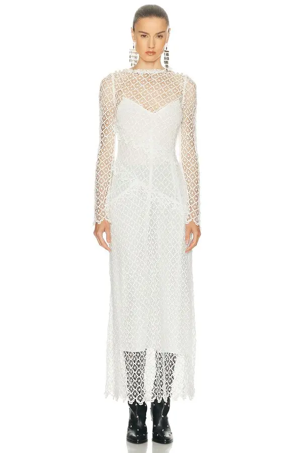 Isabel Marant Lisia Crochet Dress - Ecru
