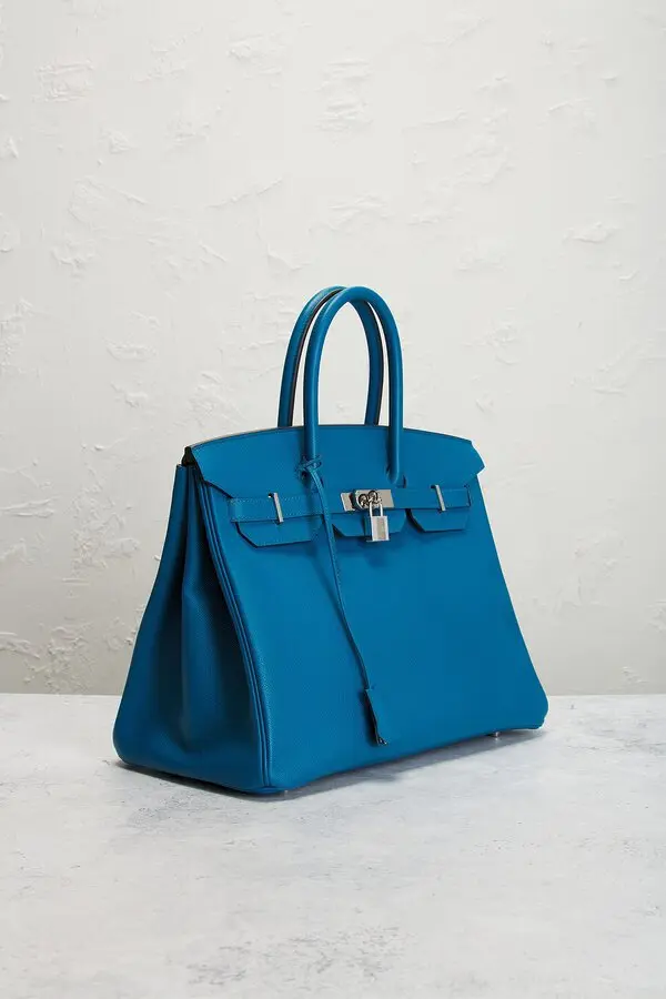 Hermès Epsom Birkin 35 Handbag - Bleu Izmir
