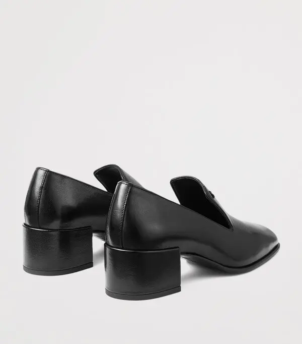 JIMMY CHOO - Eliot 45 Buffalo Leather Heeled Loafers