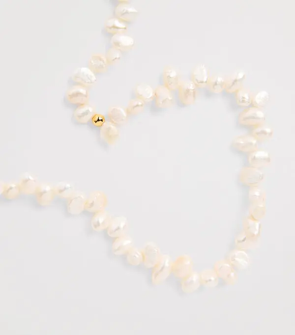 Anni Lu Gold-plated Pearly Drop Necklace - Ivory