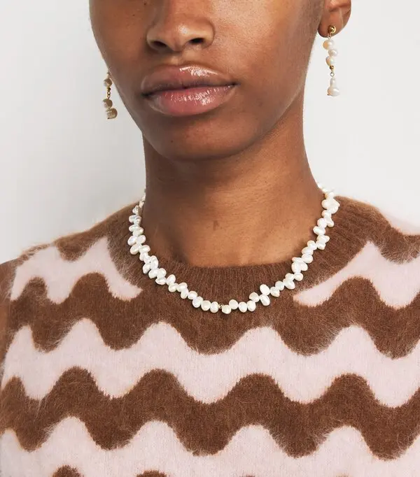 Anni Lu Gold-plated Pearly Drop Necklace - Ivory
