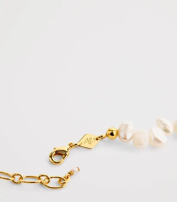 Anni Lu Gold-plated Pearly Drop Necklace - Ivory