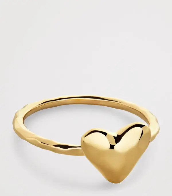 Monica Vinader Vermeil Heart Ring - Gold