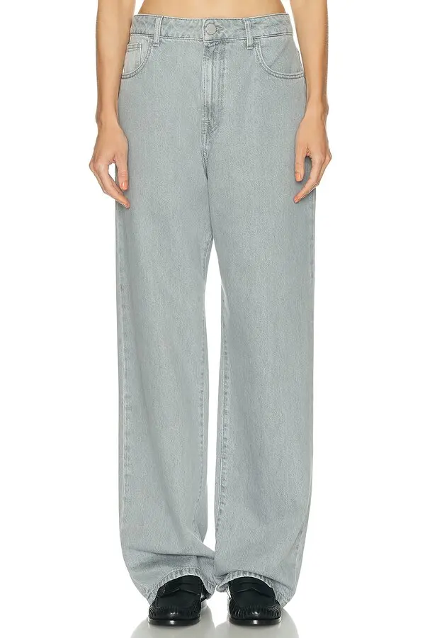 RÓHE Baggy Wide-leg Pants - Washed Grey