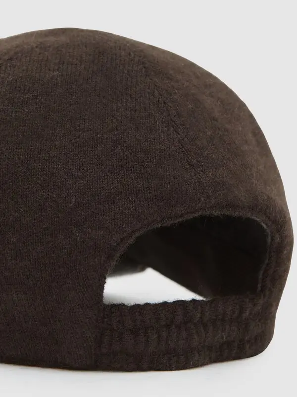 REISS Blake Atelier Cashmere Cap - Chocolate Brown