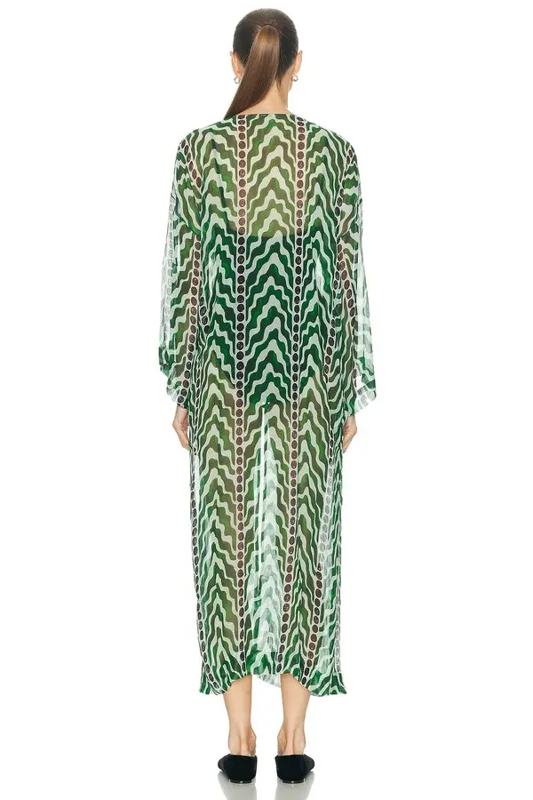 BODE Serpentine Dress - Green