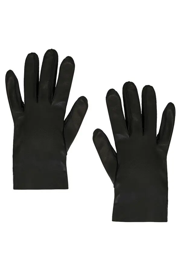 TOM FORD Leather Wrist Gloves - Black