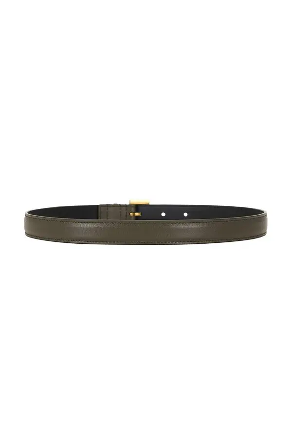 Saint Laurent Cassandre Belt - Artichocke Green