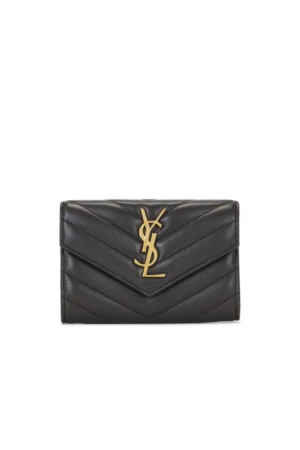 Saint Laurent Small Envelope Wallet In Grey - Urban Chic