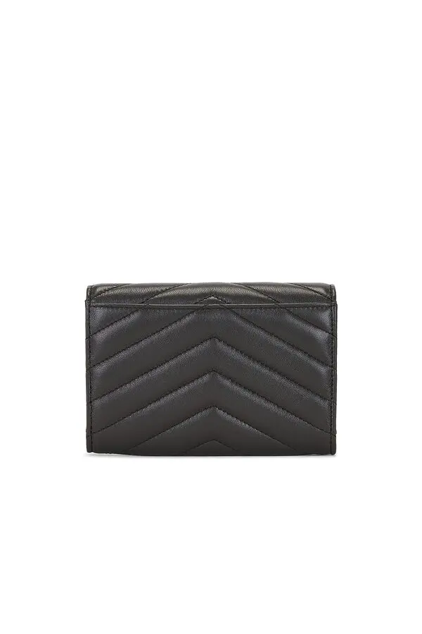 Saint Laurent Small Envelope Wallet In Grey