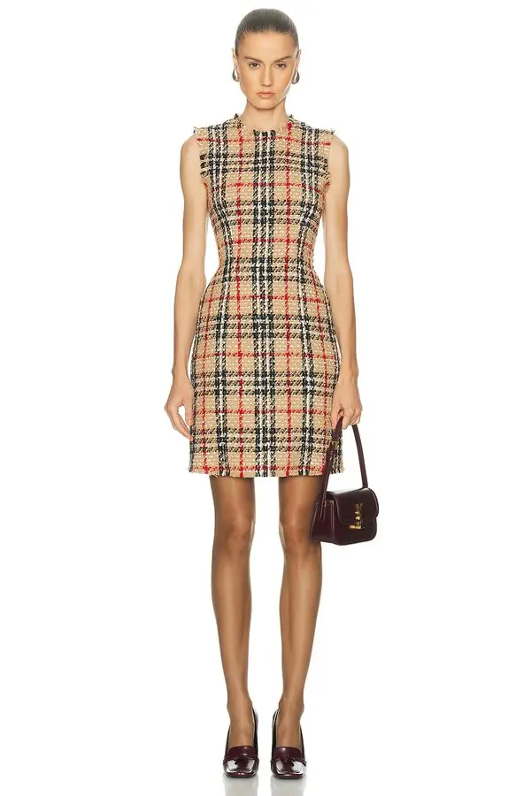 Burberry Abigail Mini Dress - Sand Ip Check