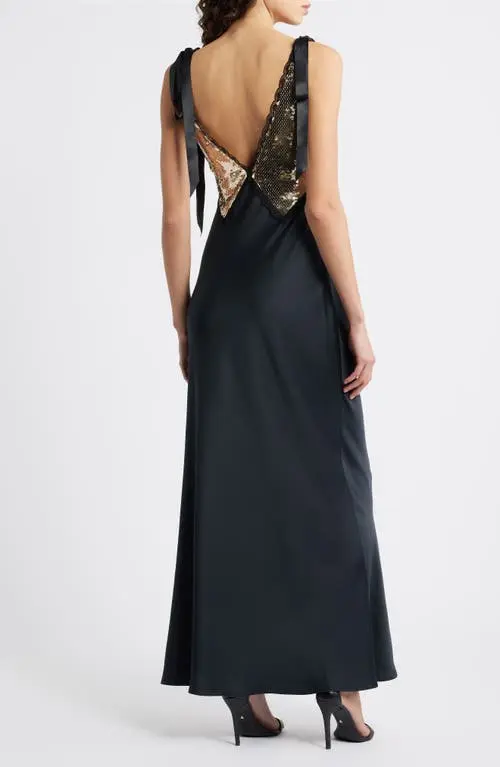 LoveShackFancy Talissa Sequin Maxi Dress
