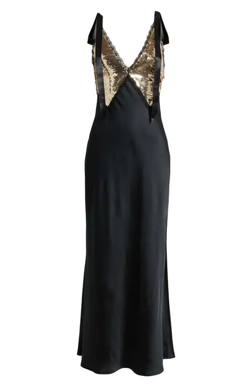 LoveShackFancy Talissa Sequin Maxi Dress