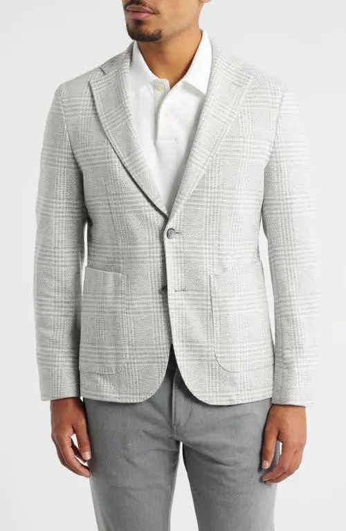 Hugo Boss Hanry Slim Fit Plaid Sport Coat - Silver