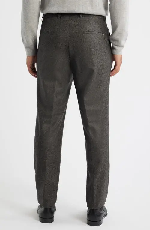 BOSS Genius Slim Fit Microcheck Brushed Wool Dress Pants