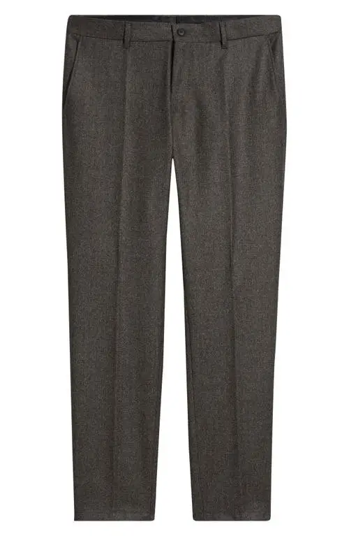 BOSS Genius Slim Fit Microcheck Brushed Wool Dress Pants