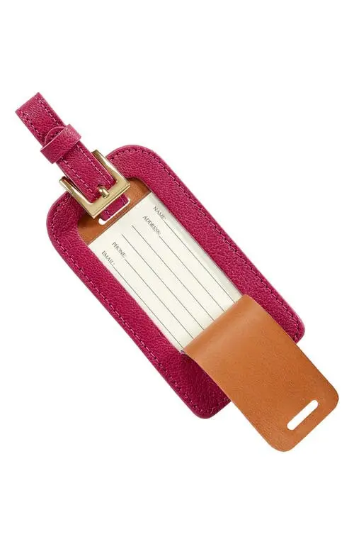 GRAPHIC IMAGE Leather Luggage Tag - Azalea